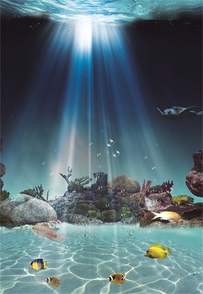 MOHome 5x7ft Crystal Clear Sea Water Backdrops Undersea Sky Photography ...