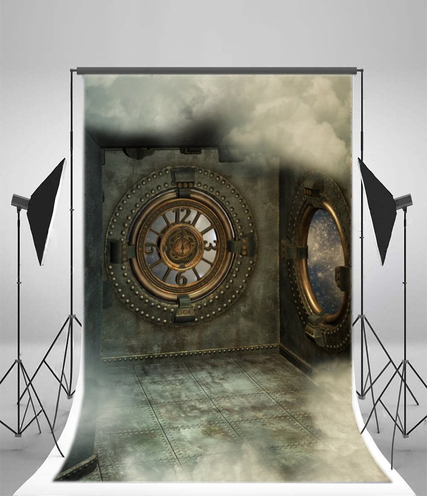 MOHome 5x7ft Dreamland Backdrop Fairytale Vintage Clock Gloomy Marble ...