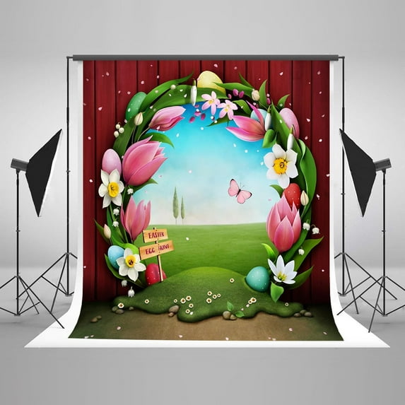 MOHome 5x7ft Easter Photography Backdrop Spring Scene Egg Hunt ...