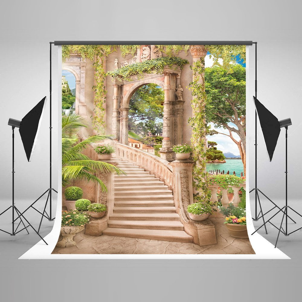 MOHome 5x7ft European Modern Architecture Castle Photography Backdrops ...