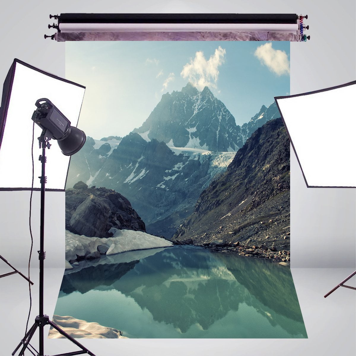 MOHome 5x7ft Exquisite clear lake and mountains fresh environment ...