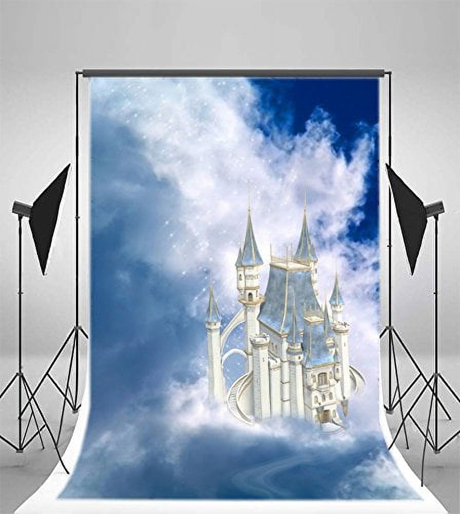 MOHome 5x7ft Fairytale Castle Backdrop Dream Landscape Holy Lights Blue ...