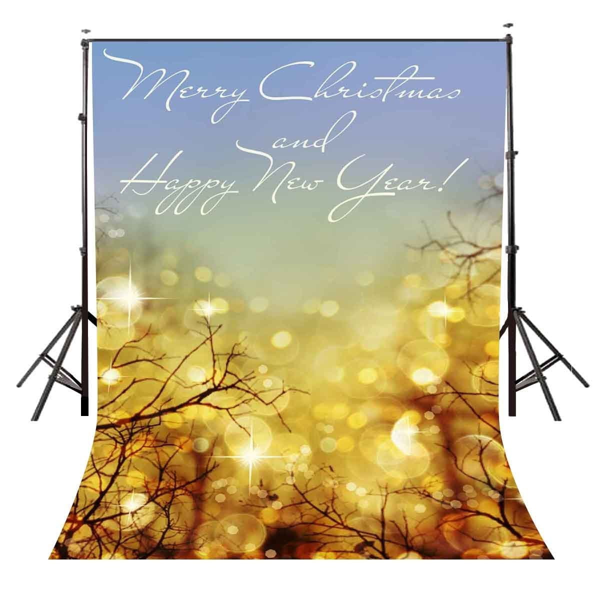 MOHome 5x7ft Glittering Golden Shinning Background Christmas Lights New ...