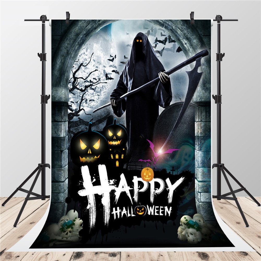 MOHome 5x7ft Halloween Party Background for Photography Bat Magician ...