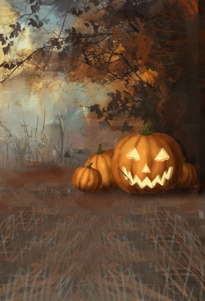MOHome 5x7ft Halloween Scary Pumpkins in Wild Woods Photography ...