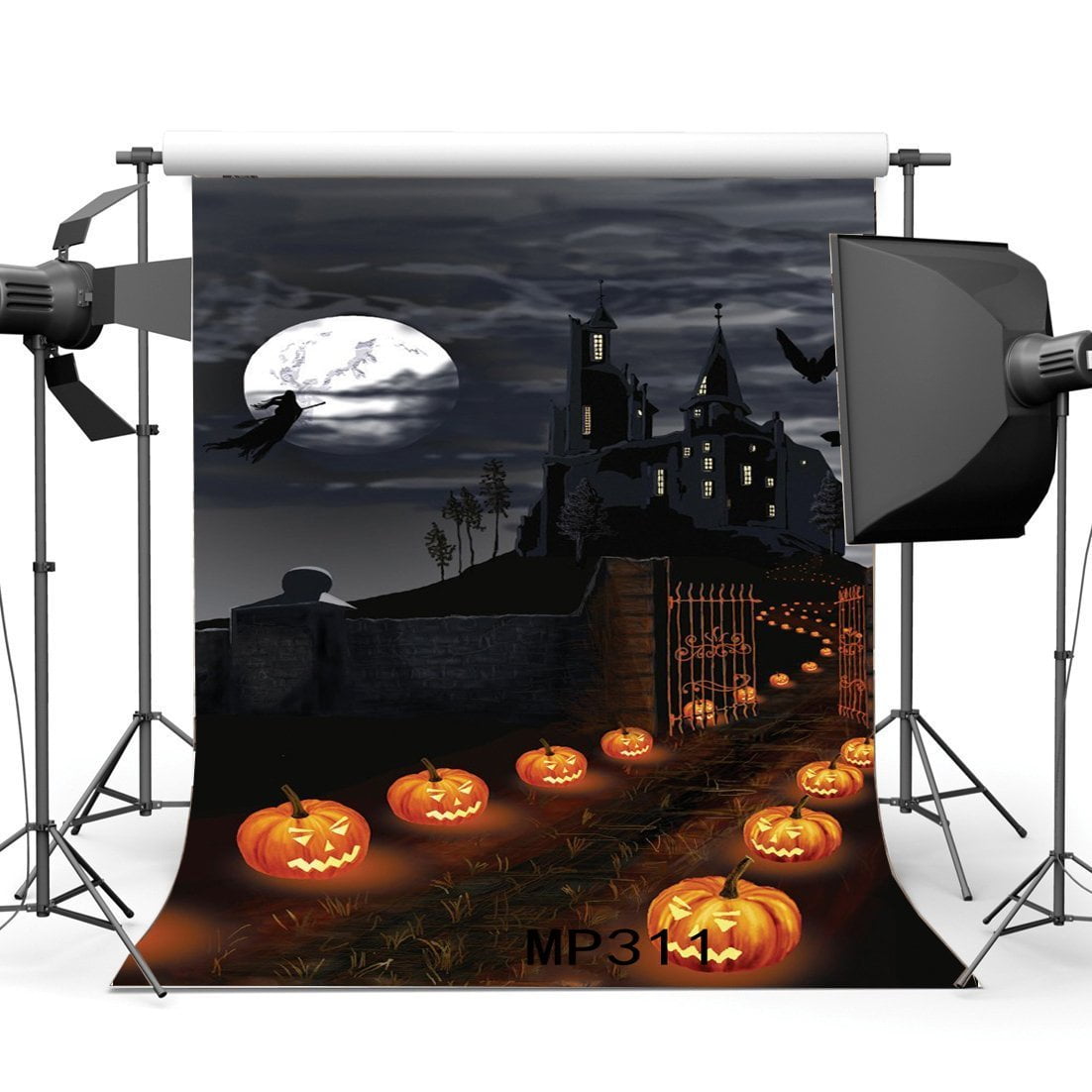 MOHome 5x7ft Hallowmas Backdrop Halloween Horror Night Haunted House ...