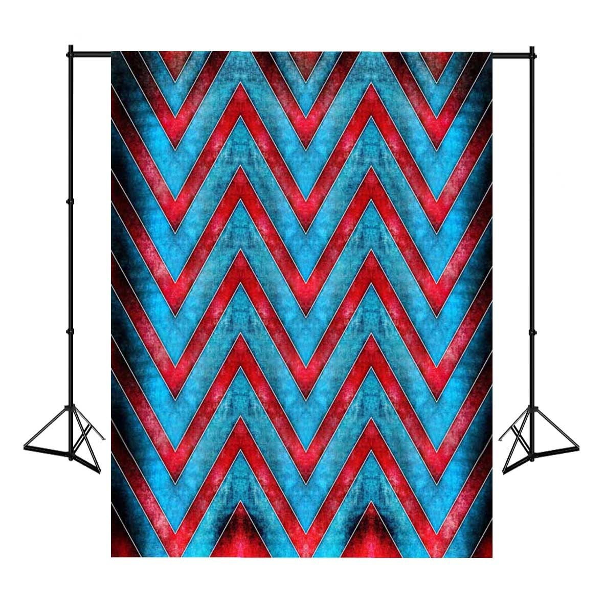 MOHome 5x7ft Kids Photography Backdrops 3D Blue and Red Wave Line ...