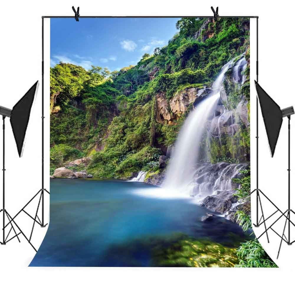 MOHome 5x7ft Natural Landscape Photography Backdrop Mountain Green ...