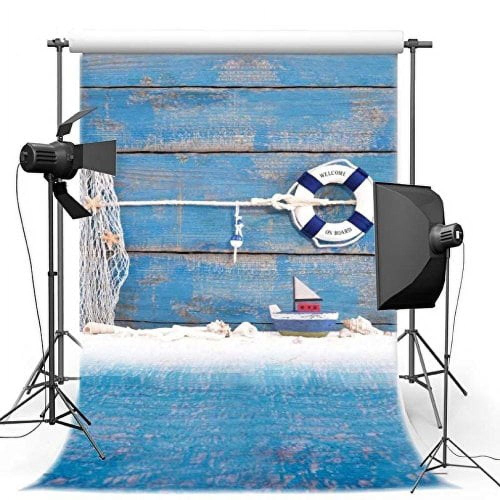MOHome 5x7ft Nautical Sailboat Blue Old Vintage Wood Backgrounds ...