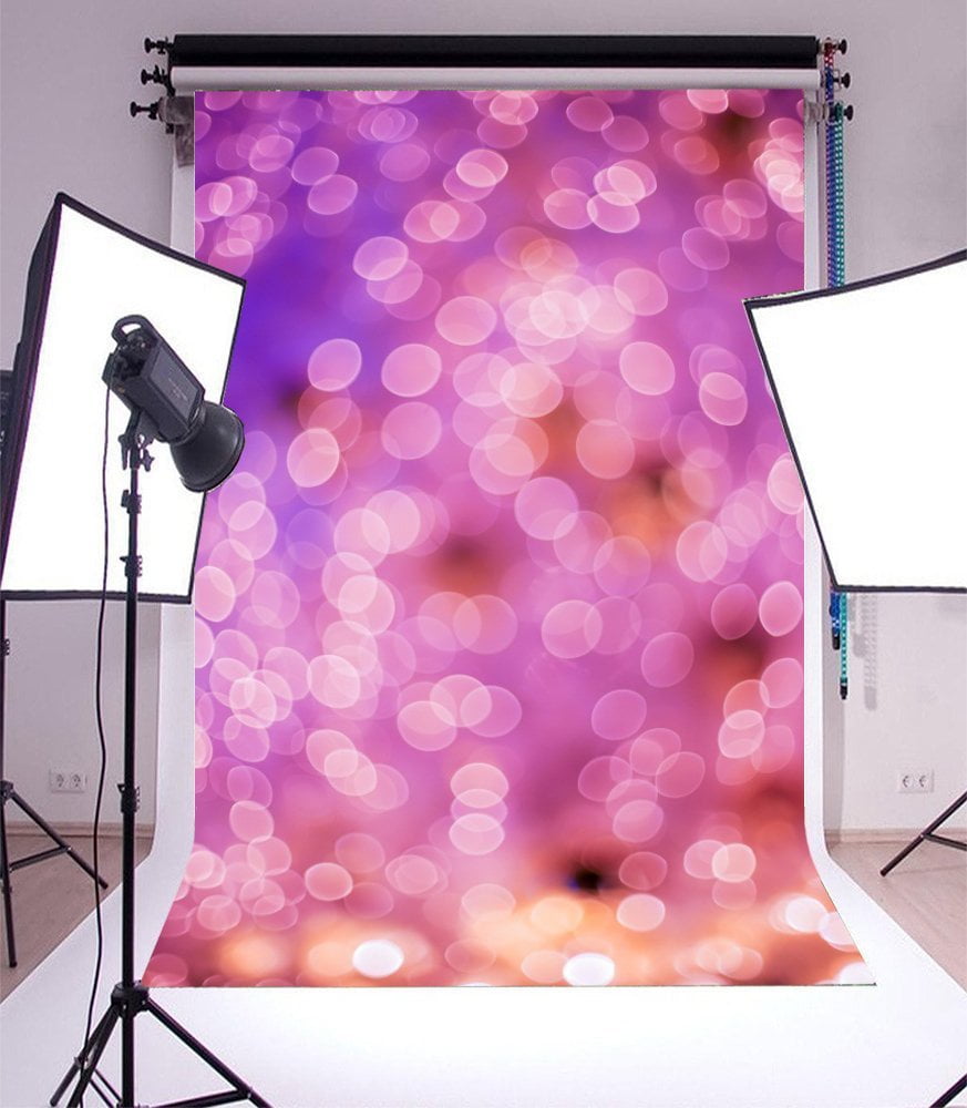 Mohome 5x7ft Photography Backdrop Abstract Pink Bokeh Texture Blur
