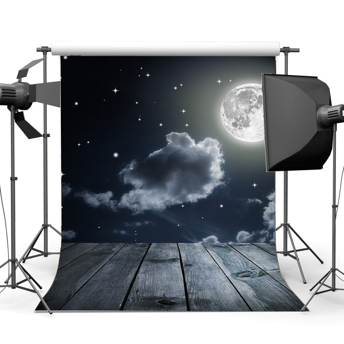 MOHome 5x7ft Photography Backdrop Dreamy Fairy Tale Shining Star Moon ...