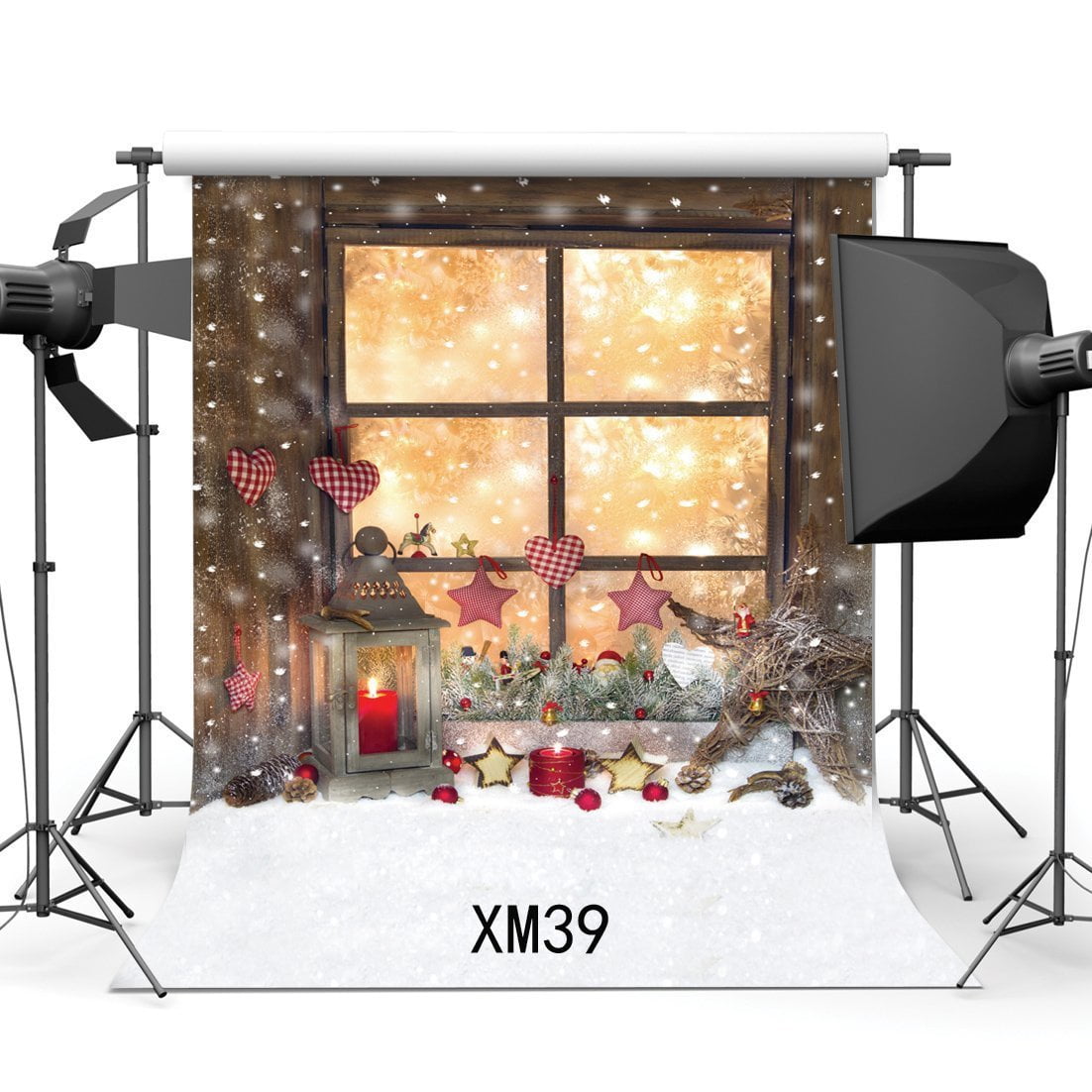 Mohome 5x7ft Photography Backdrop Fancy Bokeh Halos Golden Glitter And