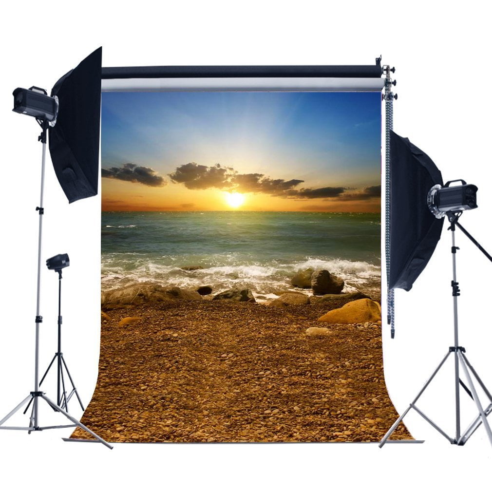MOHome 5x7ft Photography Backdrop Ocean and Sunshine Scenery Backdrops ...