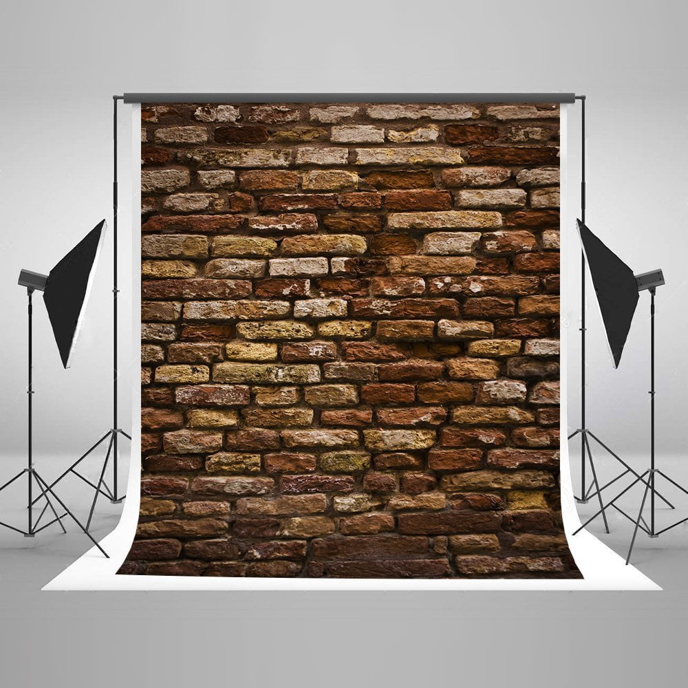 MOHome 5x7ft Photography Backdrops Brown Retro Bricks Wall Kids ...