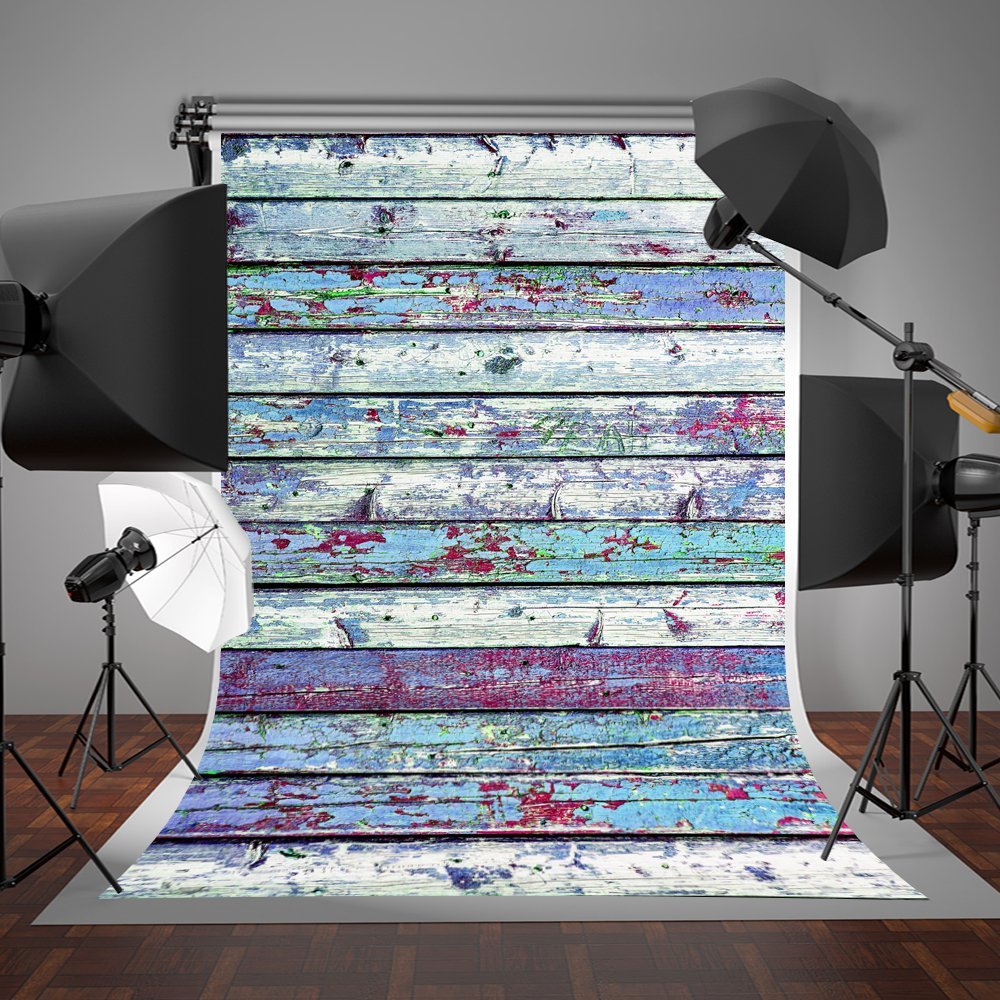 MOHome 5x7ft Photography Backdrops Faux Wood Wall Photo Background With ...
