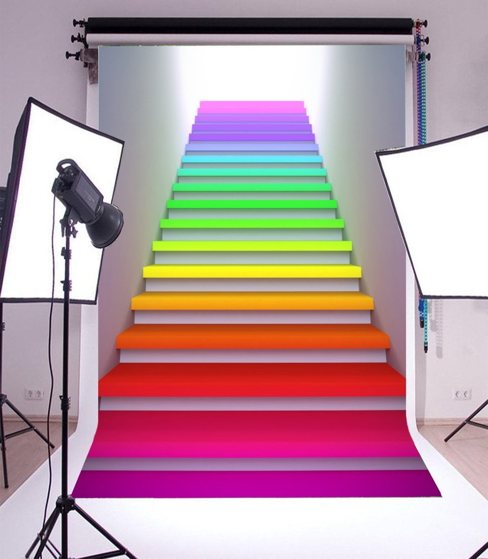 MOHome 5x7ft Photography Background Aestheticism Color Stairway to ...