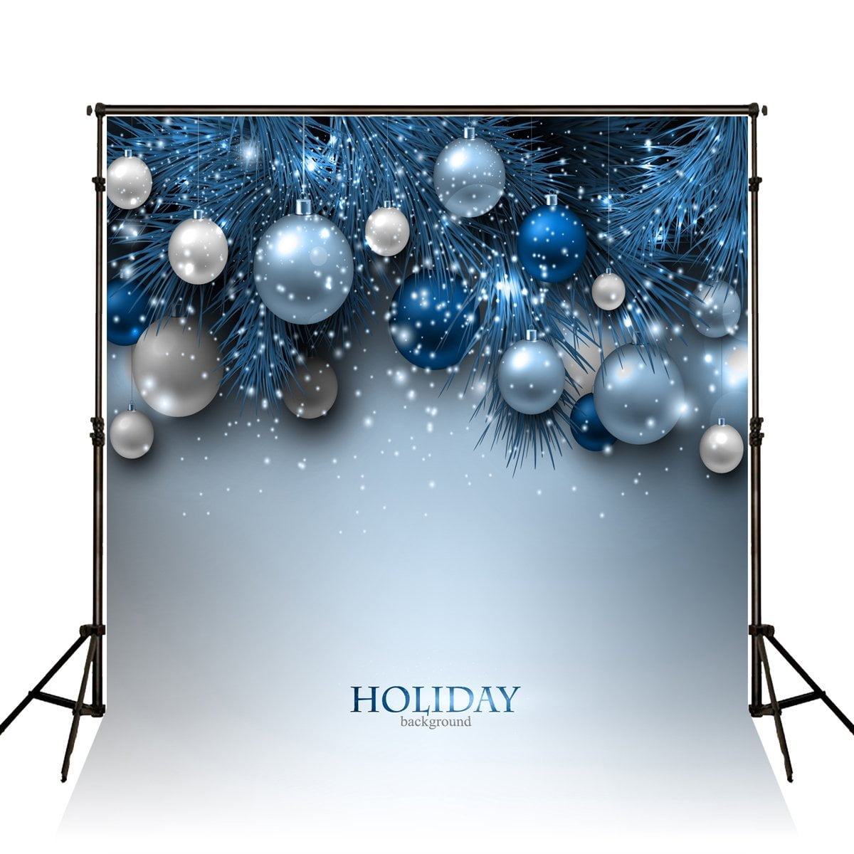 MOHome 5x7ft Blue Christmas Ball Photography Backdrop, Holiday Photo ...