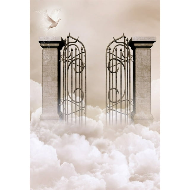 MOHome 5x7ft Photography Background Holy Heaven Gate Dove White Cloud ...