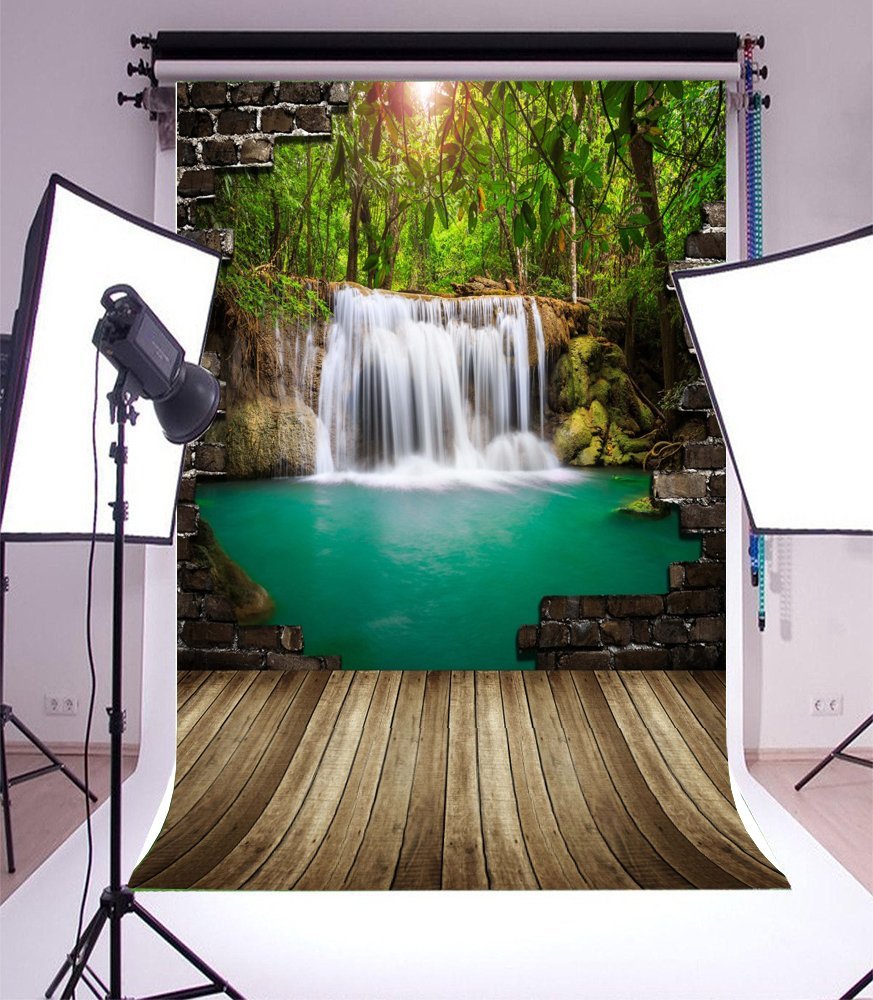 MOHome 5x7ft Photography Background Outdoor Natural Scenery Waterfall ...