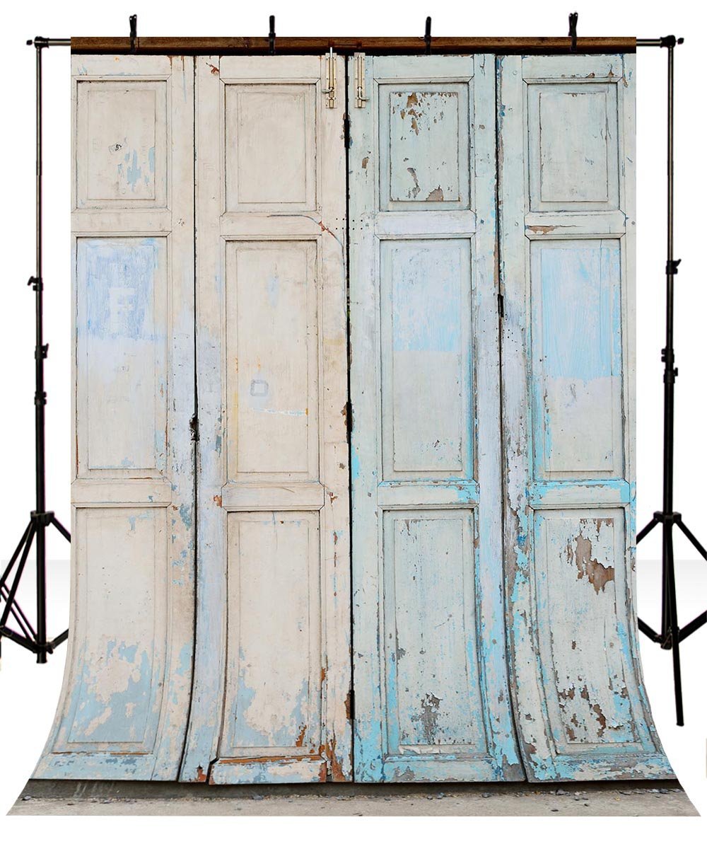 MOHome 5x7ft Photography Background Retro Light Wooden Door Photography ...