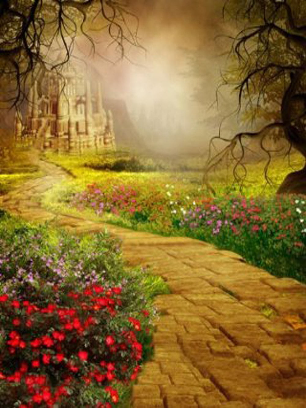 MOHome 5x7ft Photography Studio Background Fairy Tale Castle ...