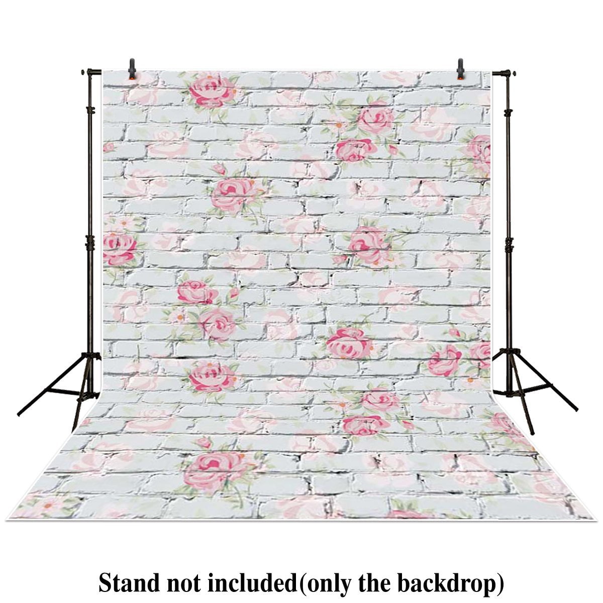 MOHome 5x7ft Photography backdrops background white brick wall flowers ...
