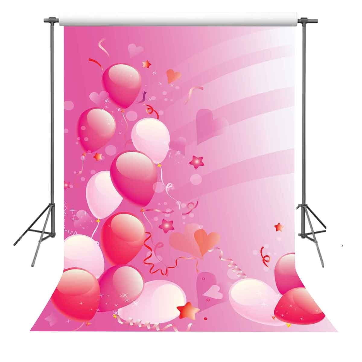 MOHome 5x7ft Pink Balloons Party Decoration Photography Backdrop Photo ...