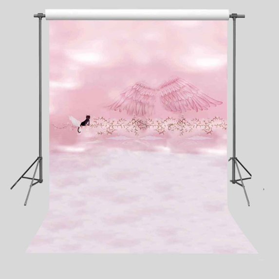 MOHome 5x7ft Pink Wing Photography Backdrop Photo Props Wall Decoration ...