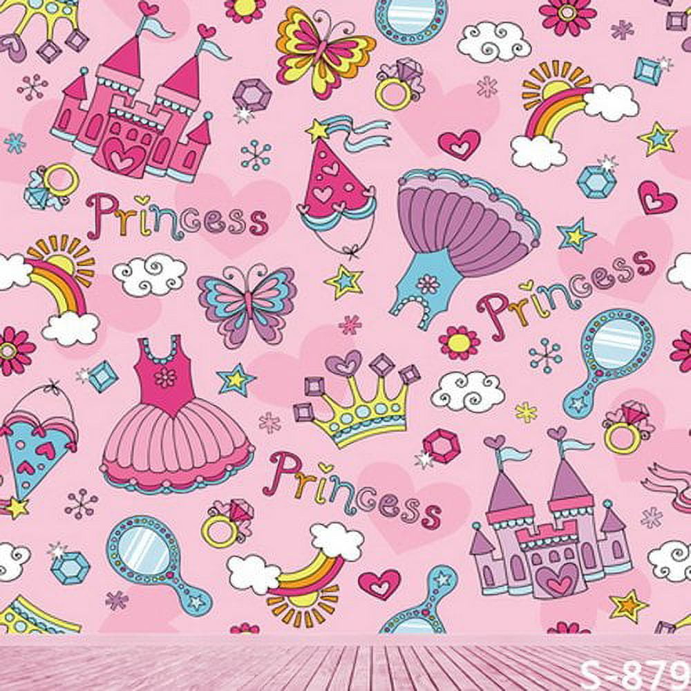 MOHome 5x7ft Princess Castle Crown Purple Floor Photography Studio ...