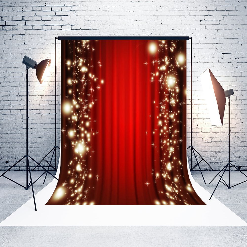 MOHome 5x7ft Red Curtain Light Dots Baby Party Decorations Photo Booth ...