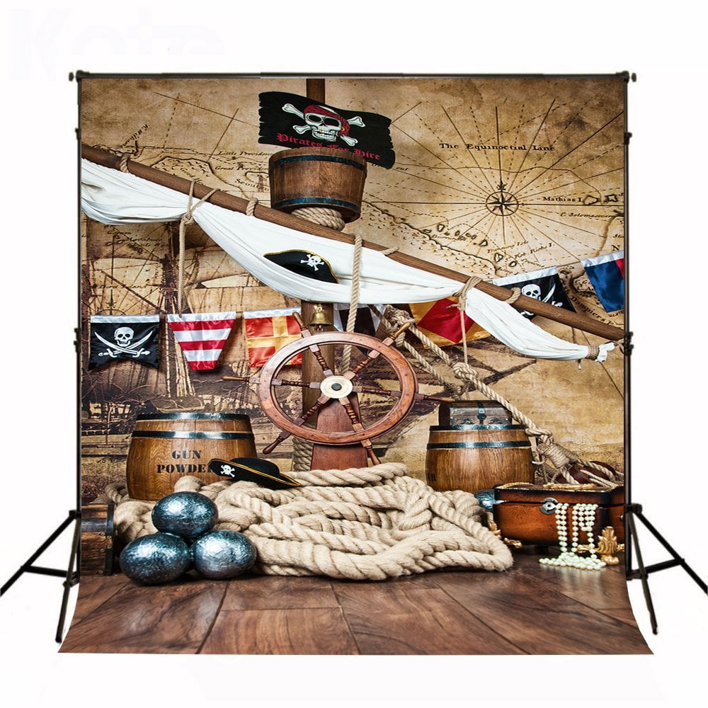 MOHome 5x7ft Retro Style Backgrounds Rudder Backdrop Photo Studio ...