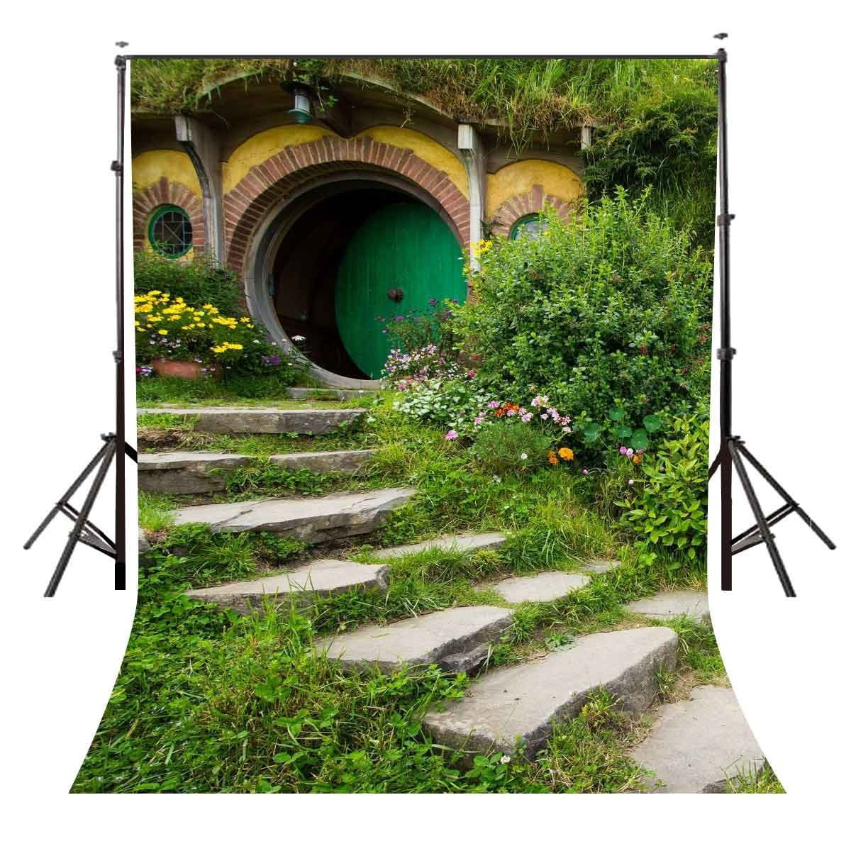 MOHome 5x7ft Scenery Backdrop Nature Park Stairs Shrubs Photography ...