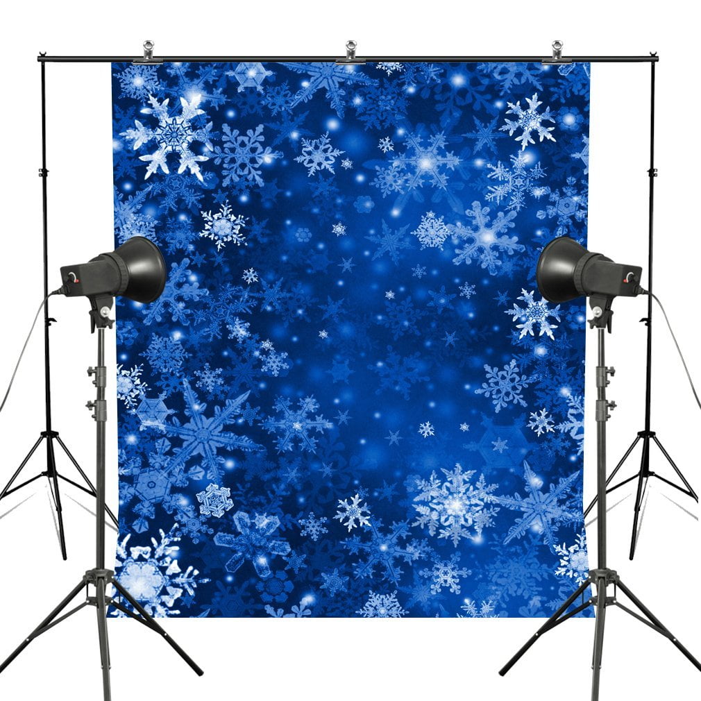 MOHome 5x7ft Snowflakes Photography Backdrop Christmas Blue Background ...