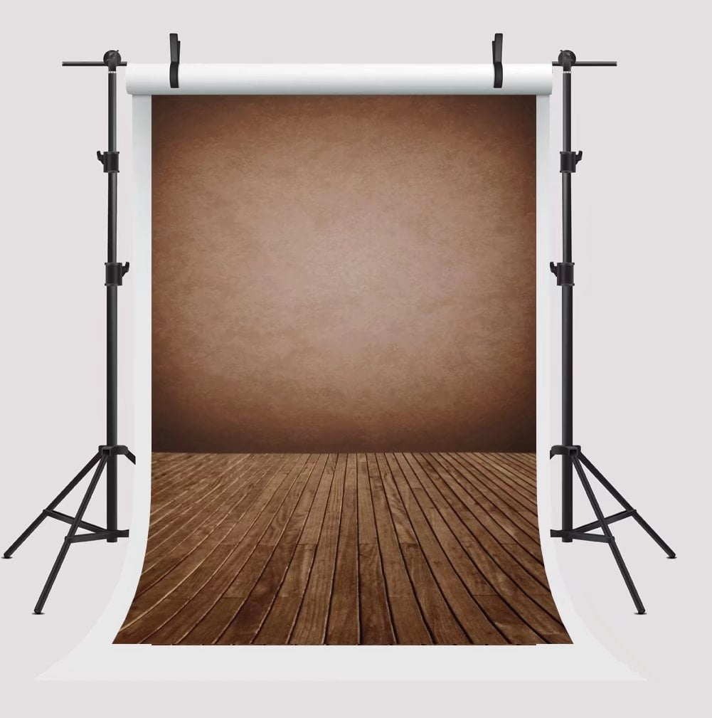 MOHome 5x7ft Solid Brown Photography Backdrop Wood Floor Background for ...