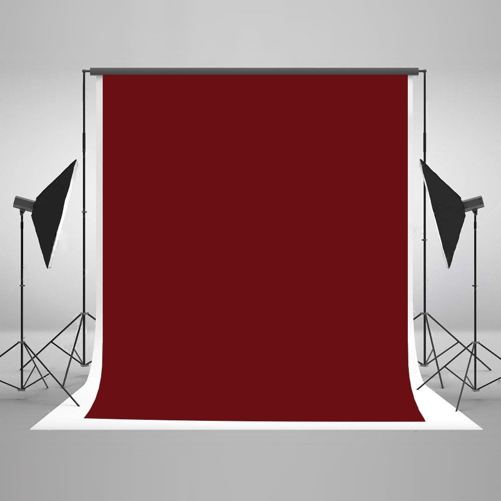 MOHome 5x7ft Solid Color Wine Red Theme Photography Background Backdrops Photo Studio Props ...