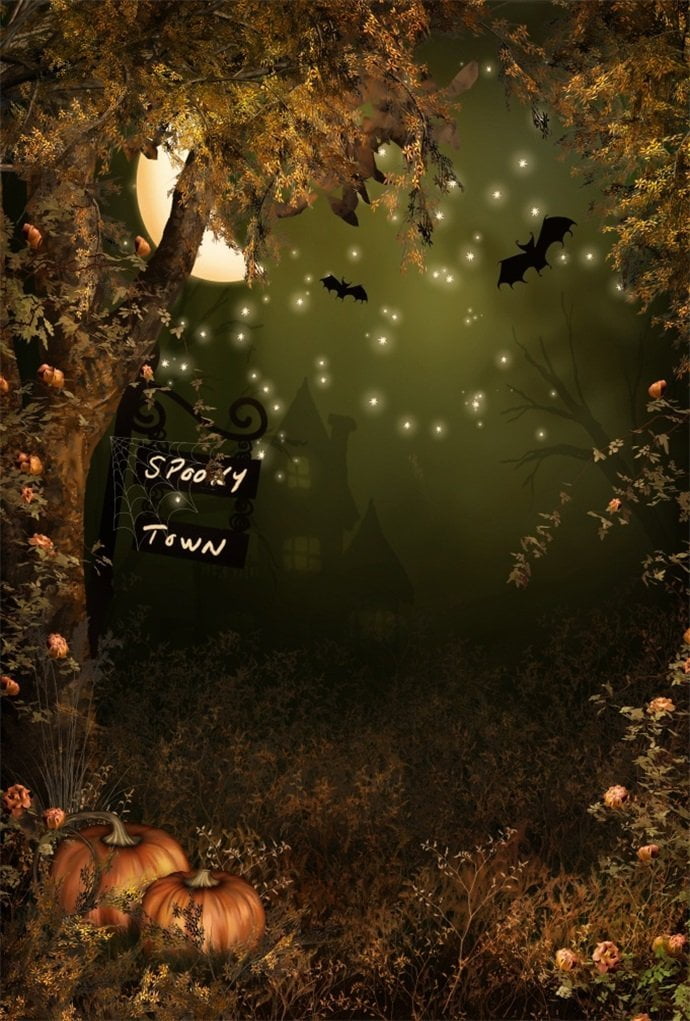 MOHome 5x7ft Spooky Forest Background Scary Moon Night Photography ...