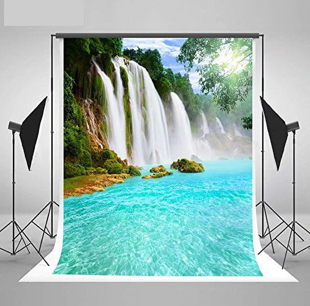 MOHome 5x7ft Summer Natural Scenery Backdrops Photography Green Lake ...