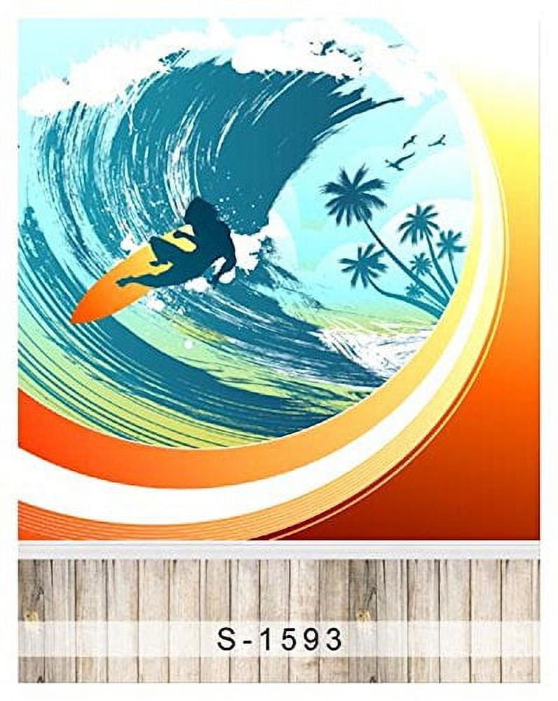 MOHome 5x7ft Surfing Sea Wave Water Sport Wood Floor Photography Studio ...