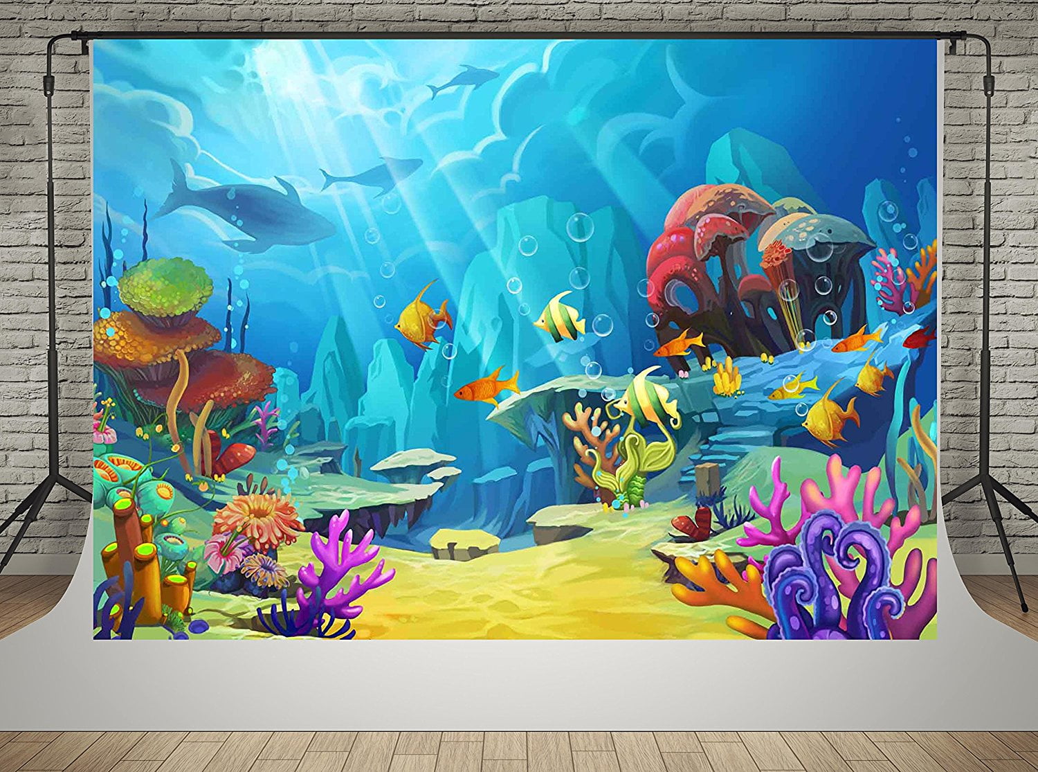 MOHome 5x7ft Undersea Photography Backdrop Blue Fish Background Baby ...