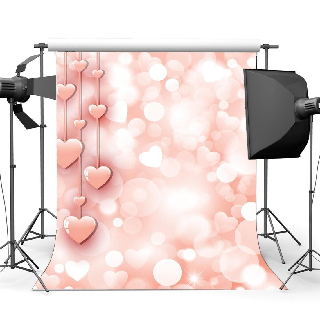 MOHome 5x7ft Valentine's Day Backdrop String Pink Sweet Hearts ...