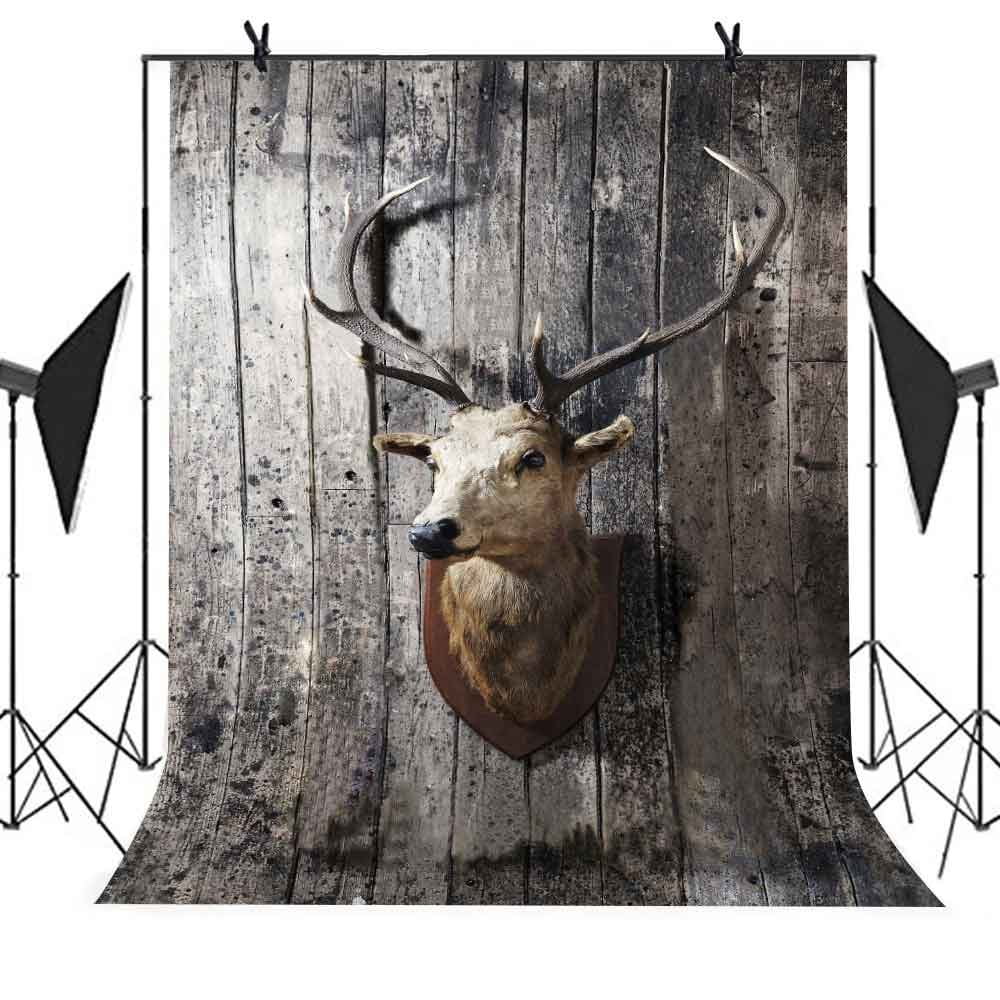 MOHome 5x7ft Vintage Photography Backdrop Deer Head Pendant Ancient ...