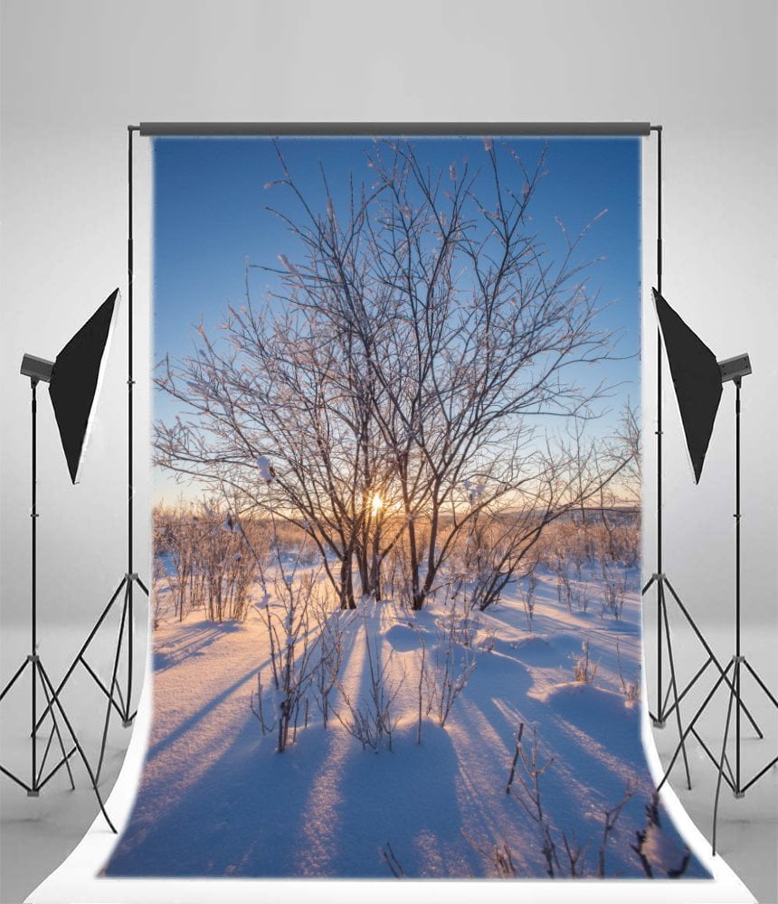 MOHome 5x7ft Winter Backdrop Christmas Snow Covered Landscape Jungle ...
