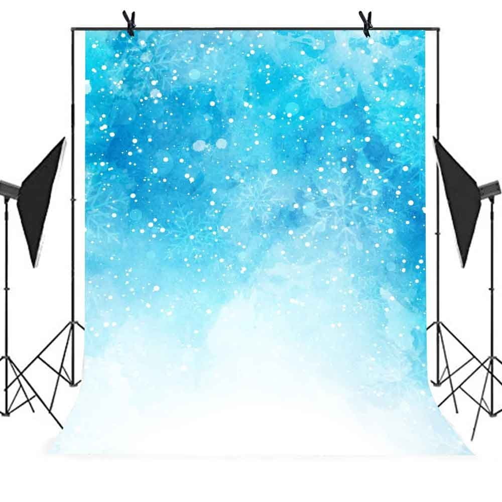 MOHome 5x7ft Winter Snow Landscape Backdrop White Snowflakes Blue ...