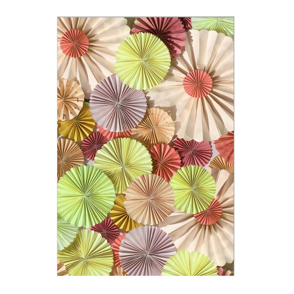 MOHome 5x7ft color fan hanging paper background paper roses photography ...