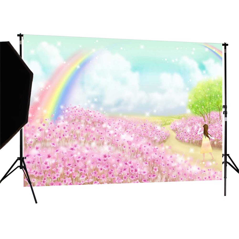 MOHome 7X5ft Fantasy Rainbow Pink Dream photography Backdrop Background studio prop - Walmart.com