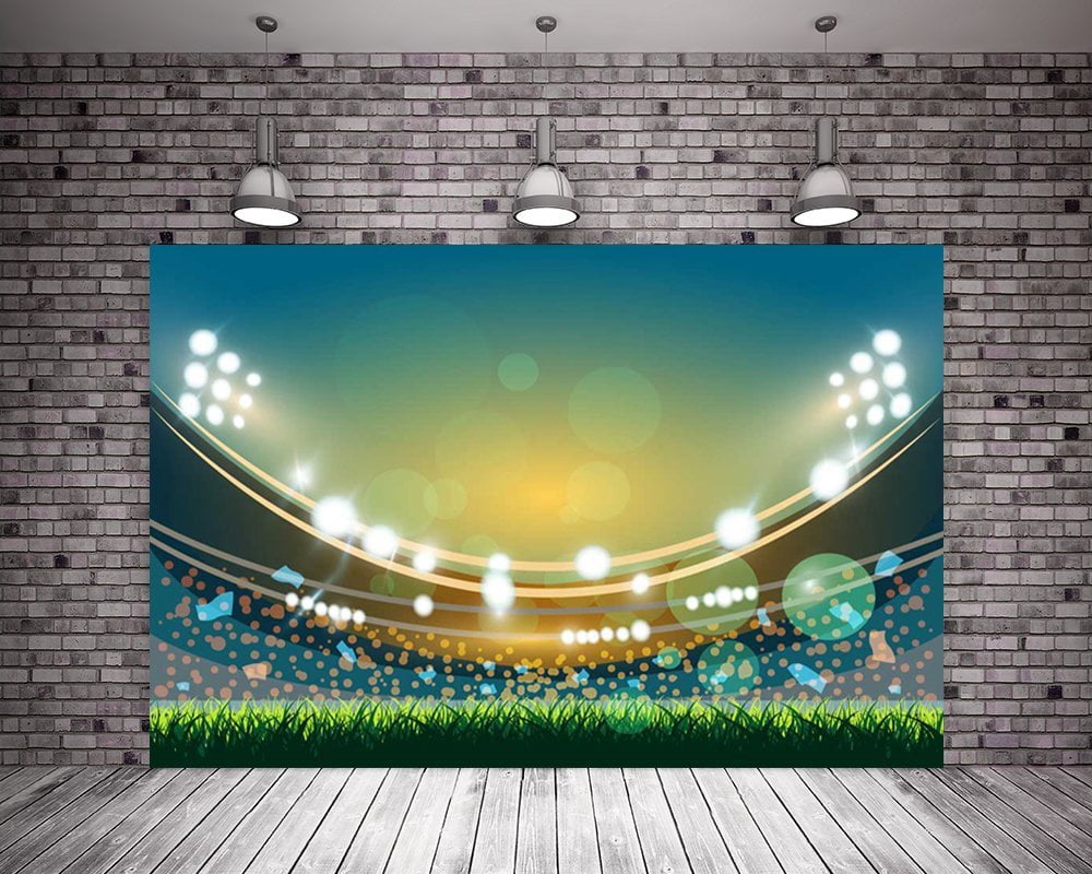 MOHome 7X5ft Glitter Old Football Feild Photo Backdrop Fans Club Party ...