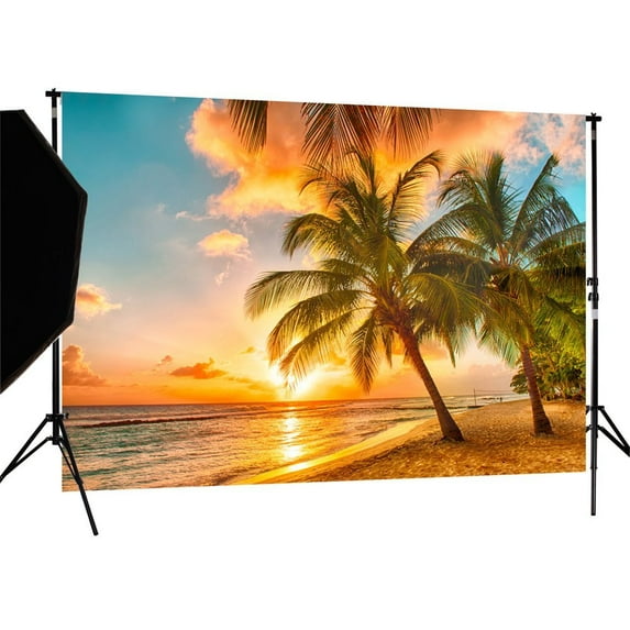 MOHome 7X5ft Palm Beach Sunset photography Backdrop Background studio ...