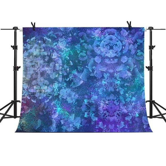 MOHome 7x5Ft Abstraction Blue Theme Backdrop Flowers Background Party ...