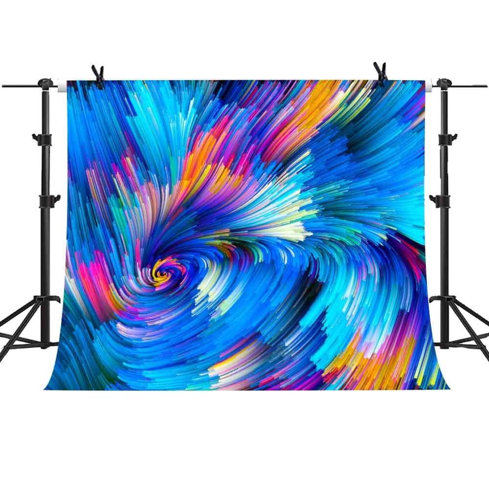MOHome 7x5Ft Colourful Line Vortex Backdrop Abstraction Style ...