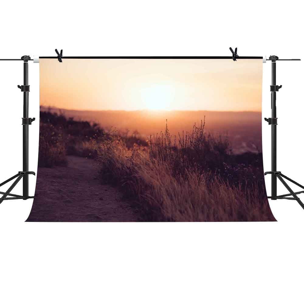 MOHome 7x5Ft Field Grass Autumn Fall Backdrop Countryside Sunrise ...